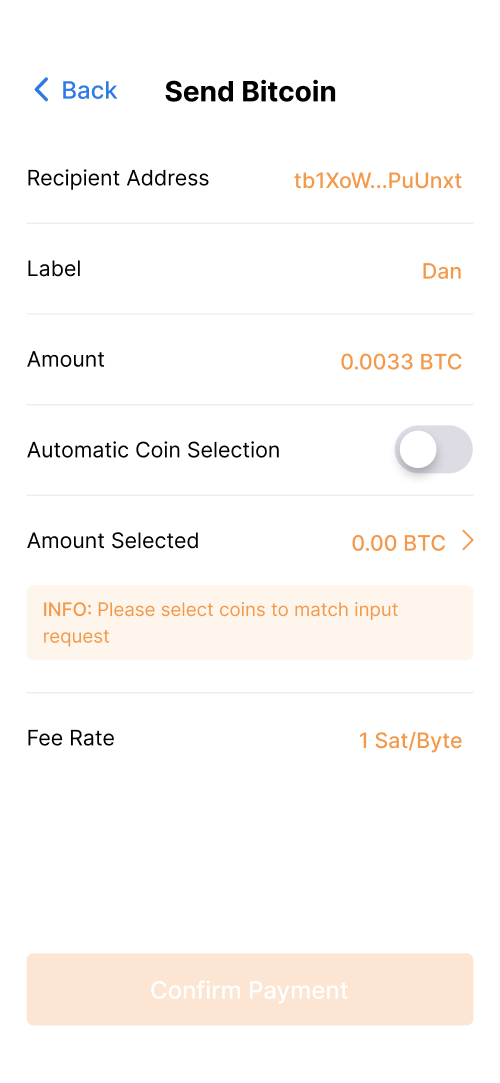 Coin selection | Bitcoin Design